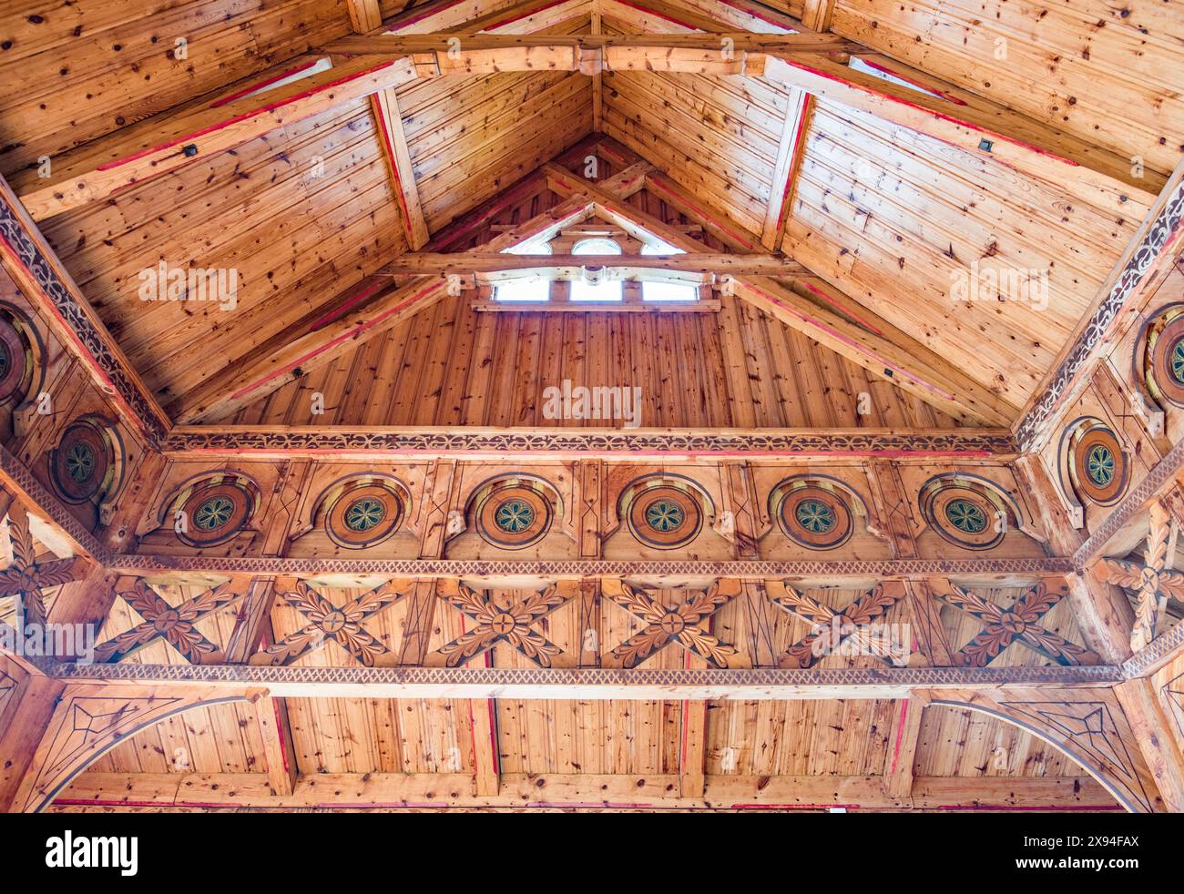 Sognefjord landmark,a wooden 'English' church,St Olaf's,Balestrand ...