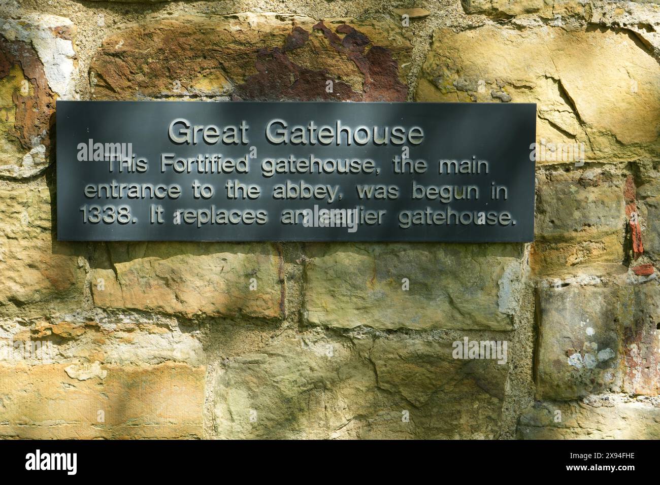 Battle abbey information sign hi-res stock photography and images - Alamy