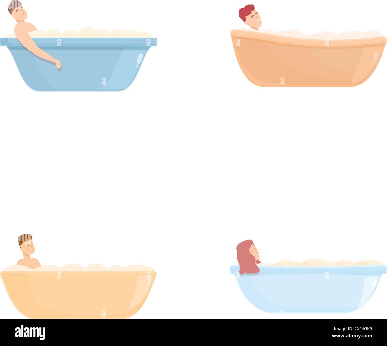 Set diverse people domestic hi-res stock photography and images - Alamy