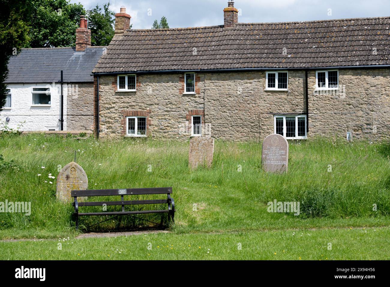 St. Mary the Virgin churchyard, Bozeat, Northamptonshire, England, UK ...