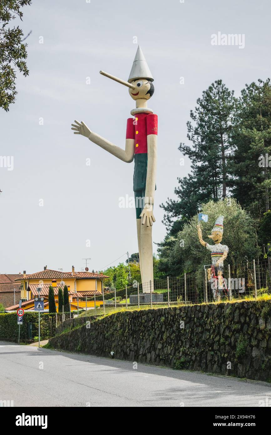 The world's tallest statue of Pinocchio in the historic medieval town ...