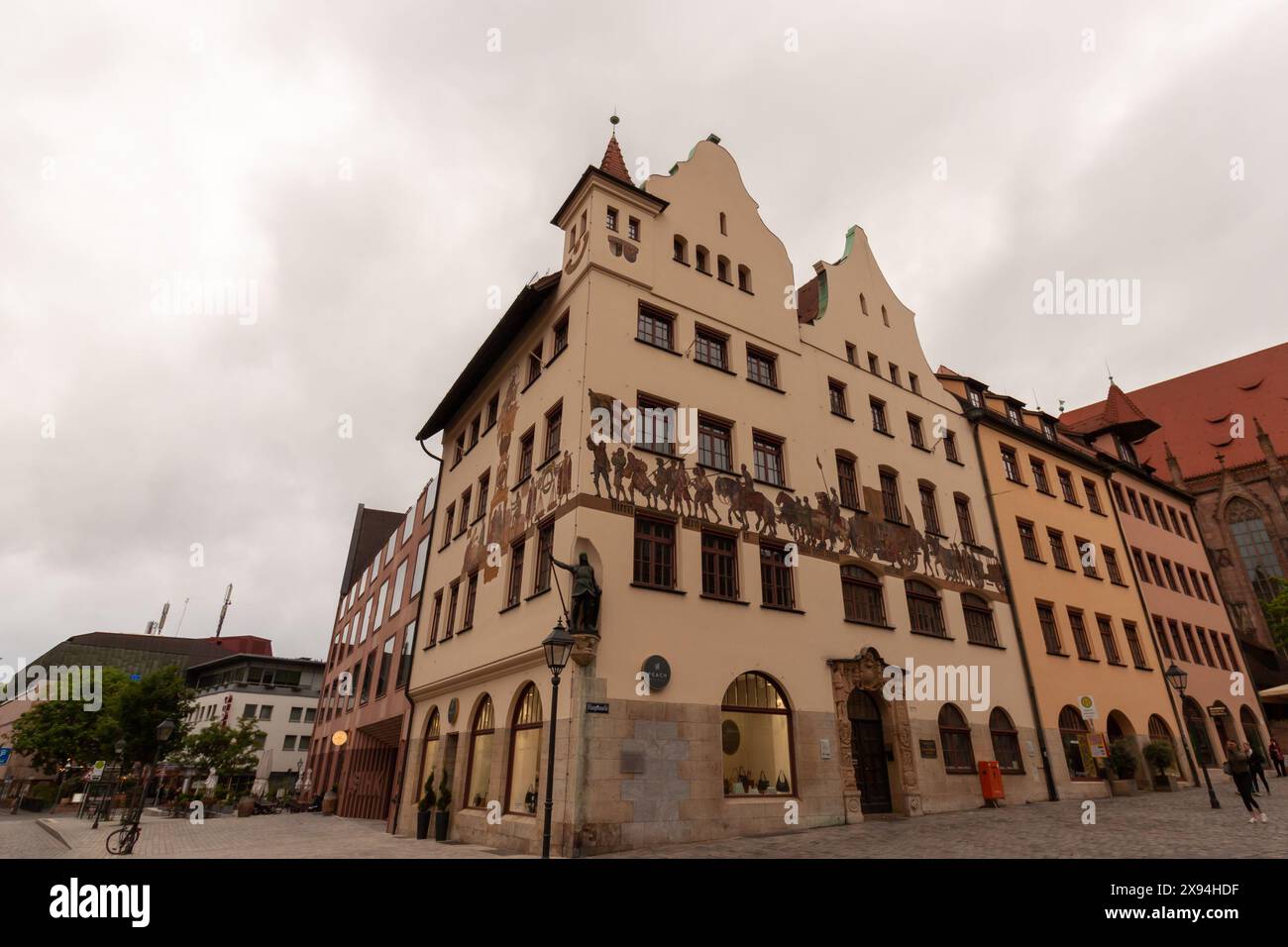 NUREMBERG, GERMANY - MAY 17, 2024: Wall painting on the building of ...