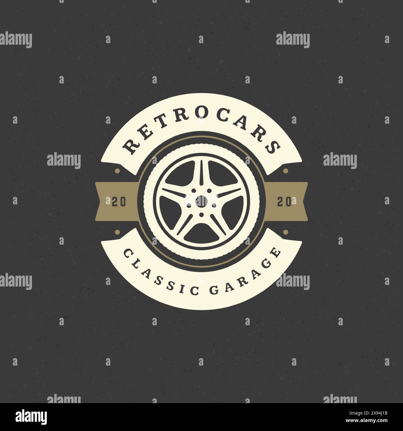 Car wheel logo template vector design element vintage style for label ...