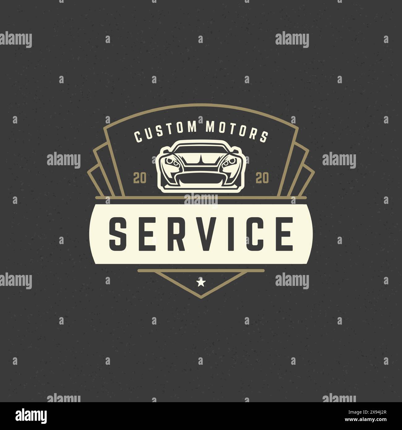 Vintage car shop logo hi-res stock photography and images - Alamy