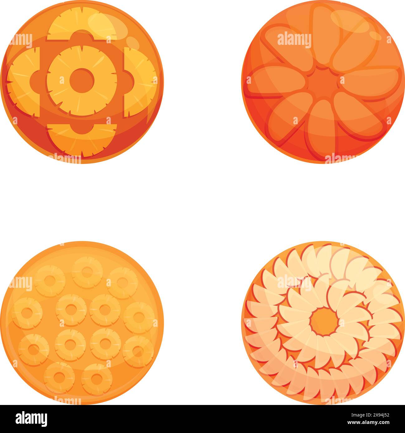 Orange Cross Section Patterns Stock Vector Images Alamy