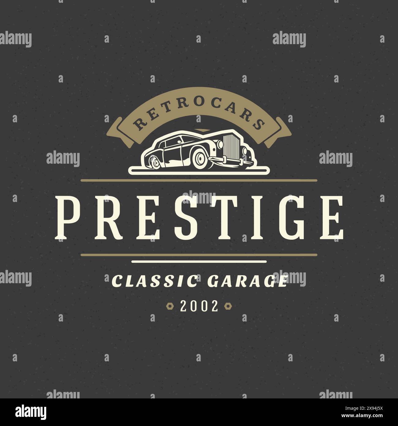 Classic car logo template vector design element vintage style for label ...