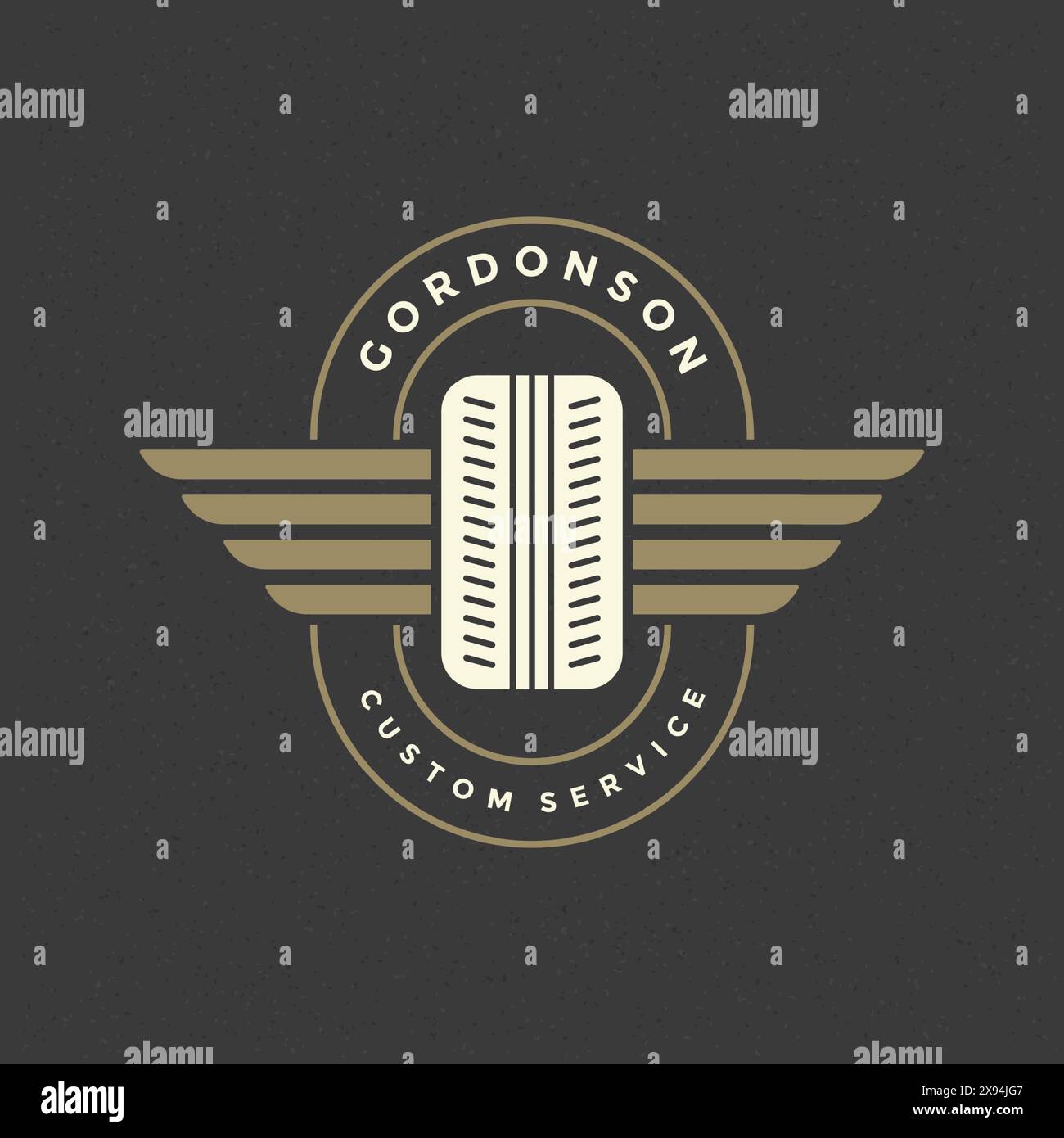 Car wheel logo template vector design element vintage style for label ...
