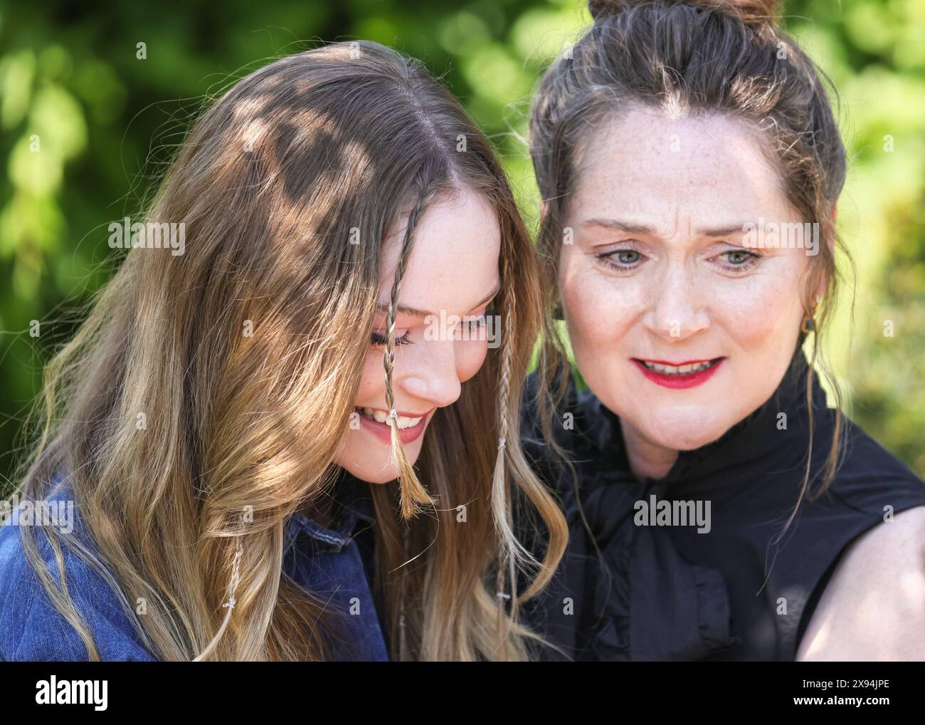 Ruth Gemmell and Hannah Dodd, in the Bridgerton Garden,RHS Chelsea ...