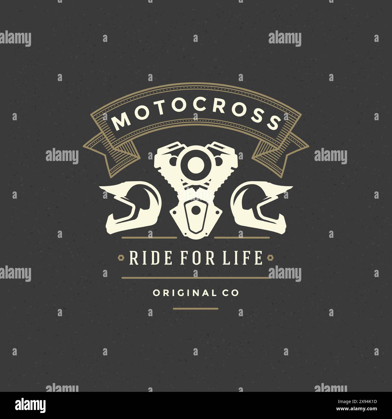 Moto club logo template vector design element vintage style for label ...