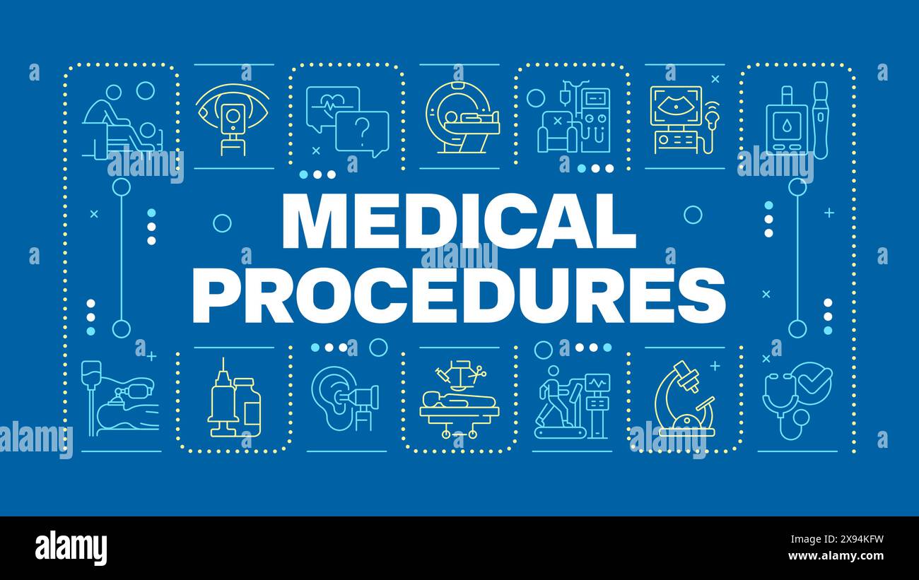 Medical procedures dark blue word concept Stock Vector Image & Art - Alamy