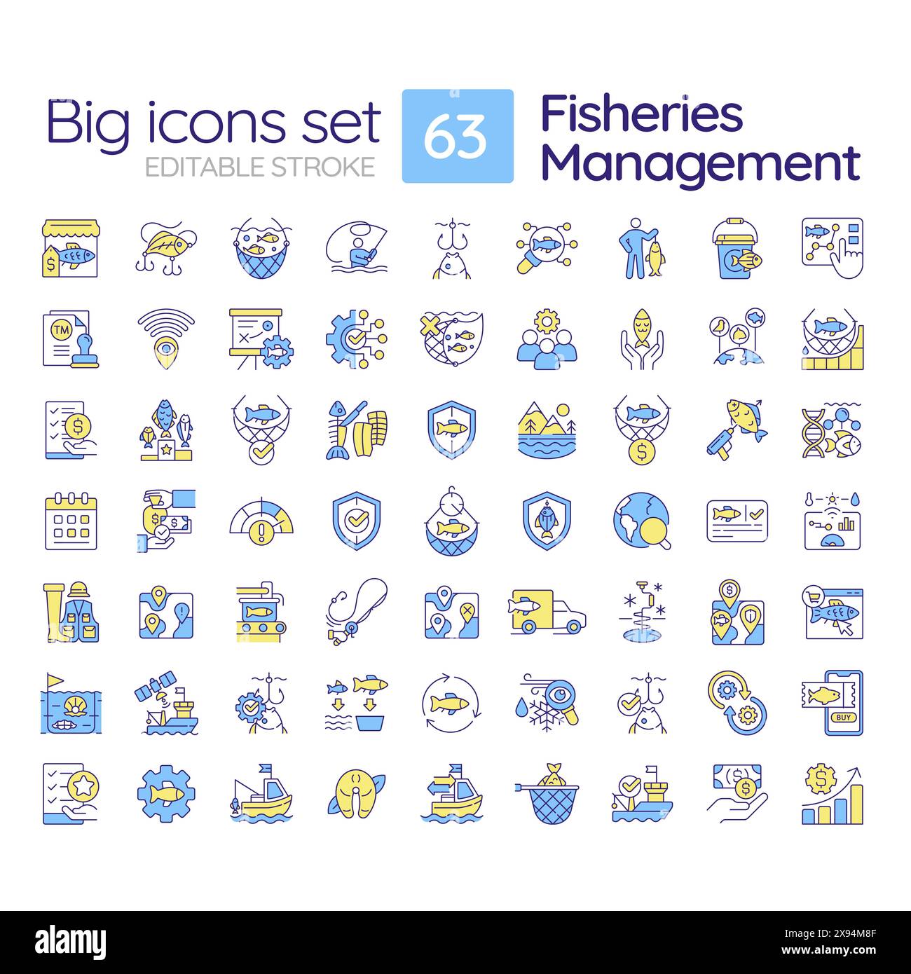 Fisheries monitoring Stock Vector Images - Alamy