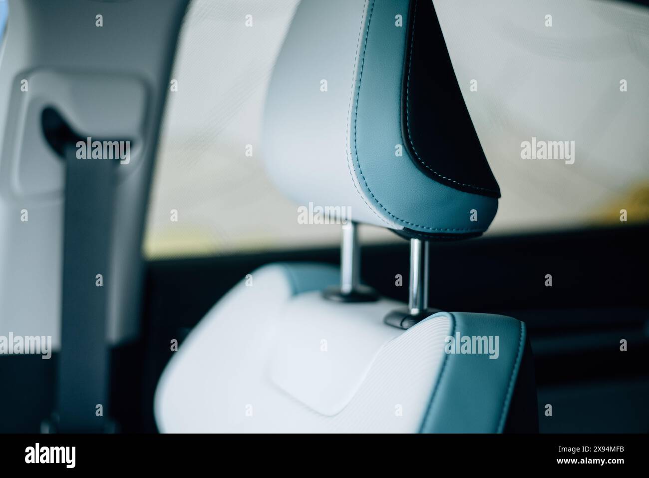 Car passenger leather seat. Interior detail. side view Stock Photo - Alamy