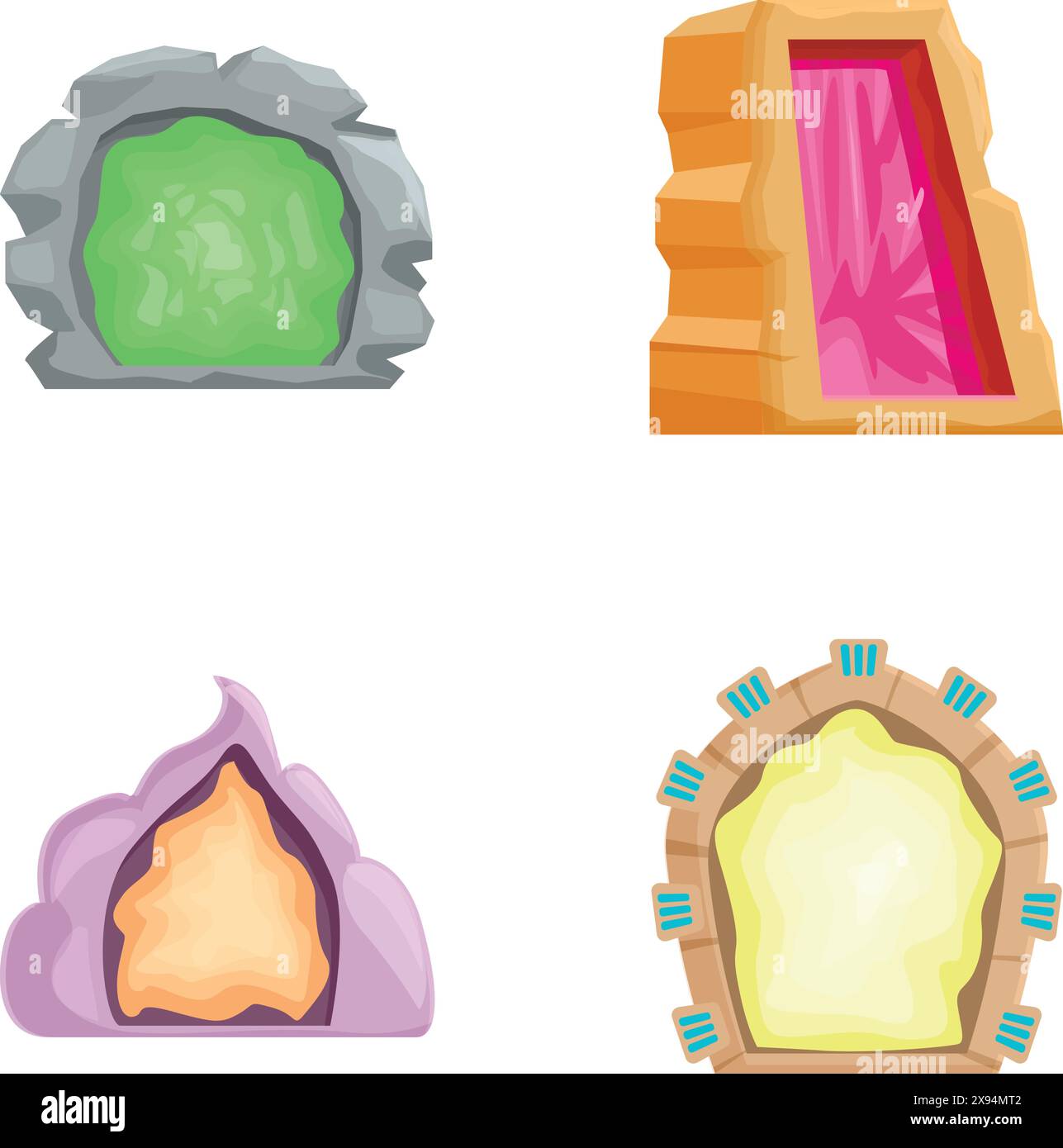 Collection of vibrant cartoonstyle magical portal icons hi-res stock photography and images - Alamy