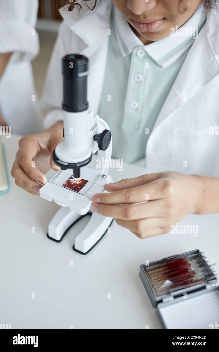 Vertical view shot microscope hi-res stock photography and images - Alamy