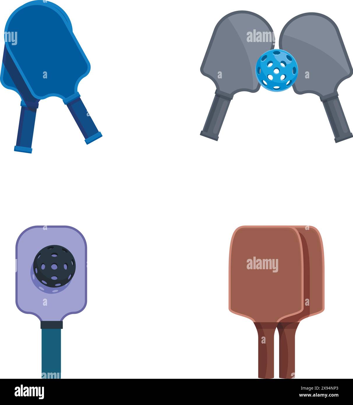 Collection of colorful vector illustrations depicting various styles of ...