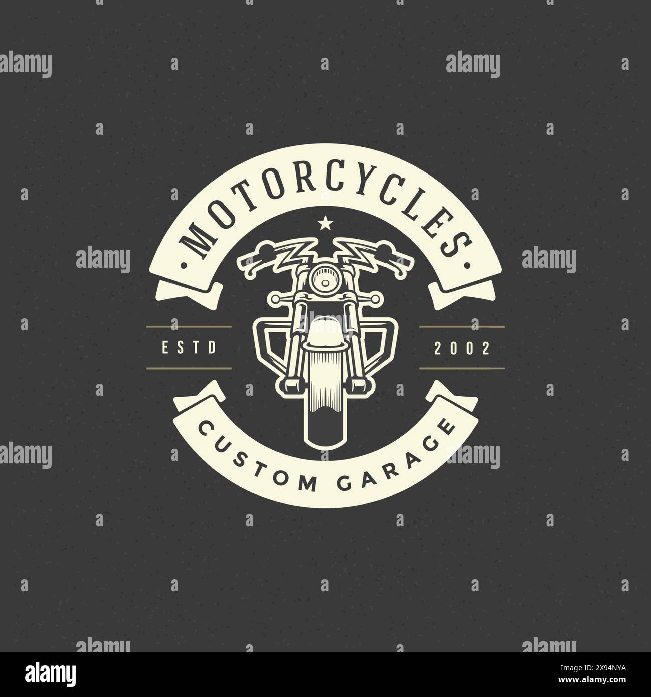 Motorcycle club logo template vector design element vintage style for ...