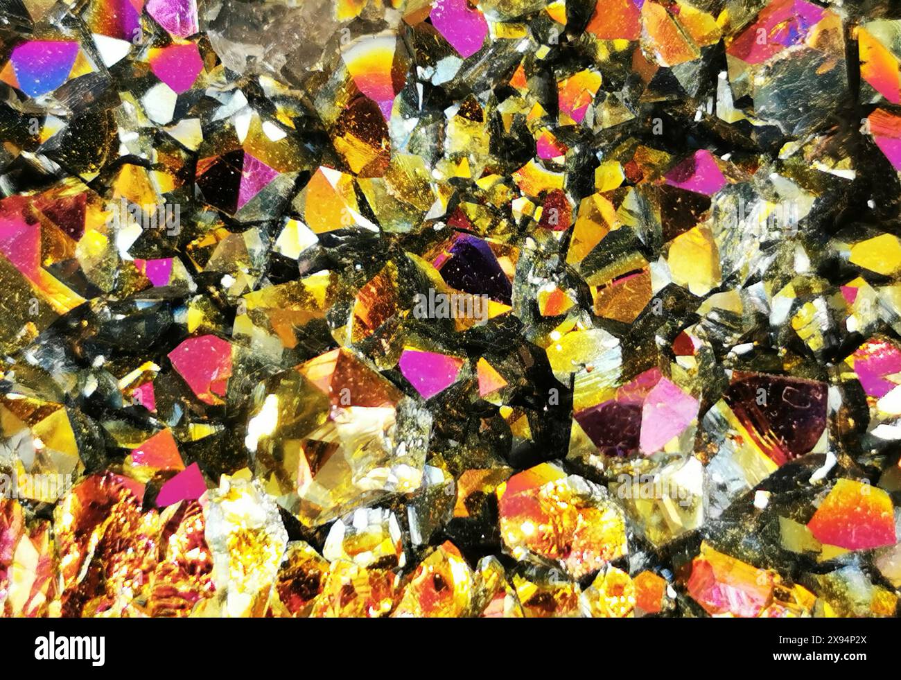 metallic rainbow crystal texture as nice background Stock Photo - Alamy
