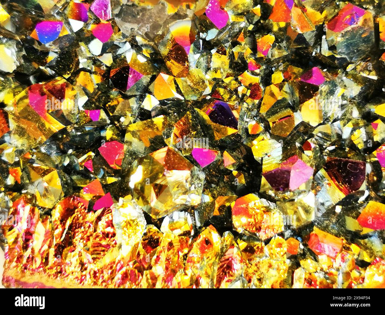 metallic rainbow crystal texture as nice background Stock Photo - Alamy