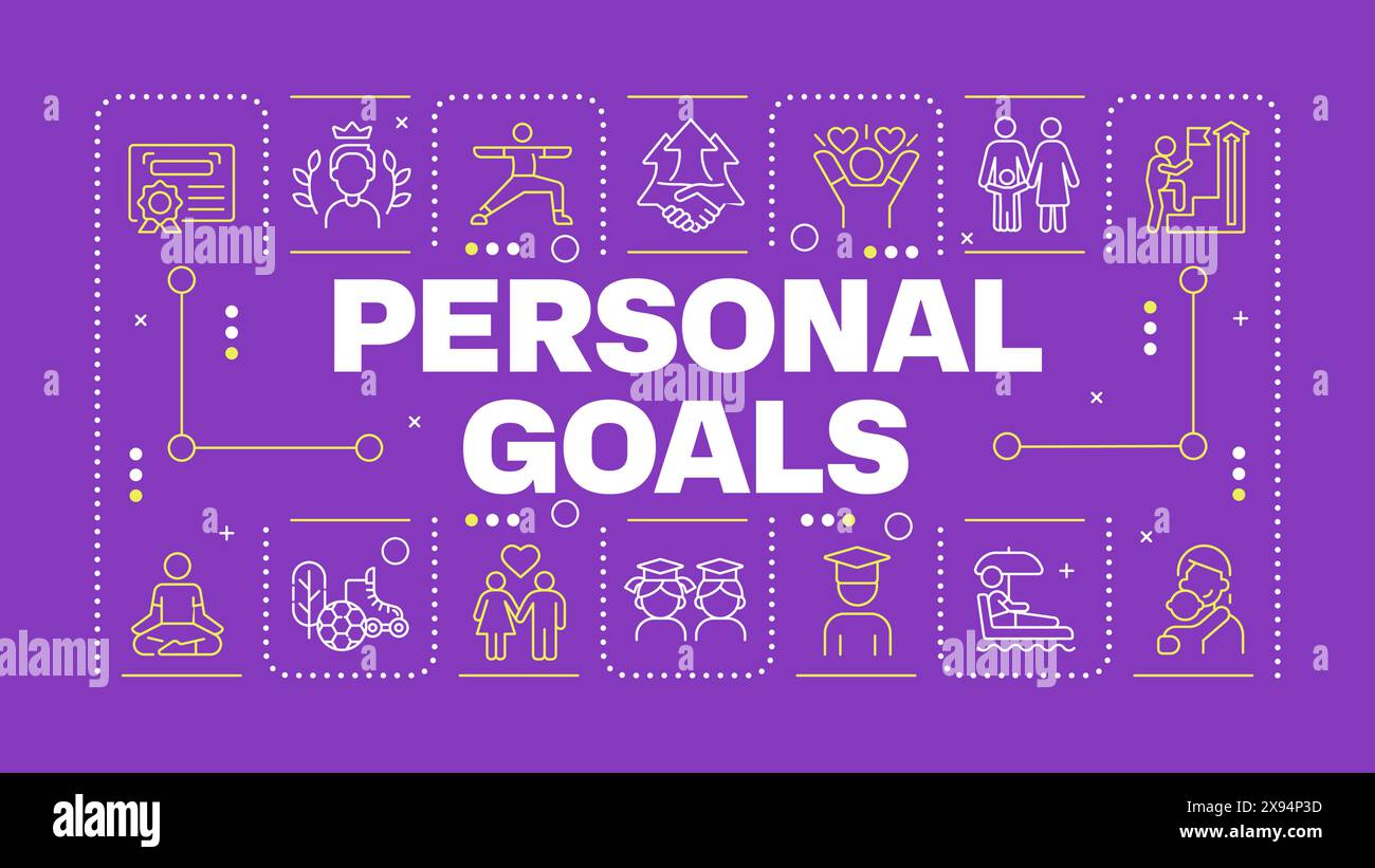 Personal goals purple word concept Stock Vector Image & Art - Alamy