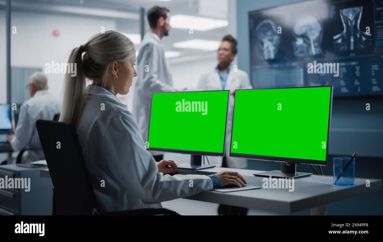 Hospital Research Lab: Female Medical Biotechnology Scientist Working ...