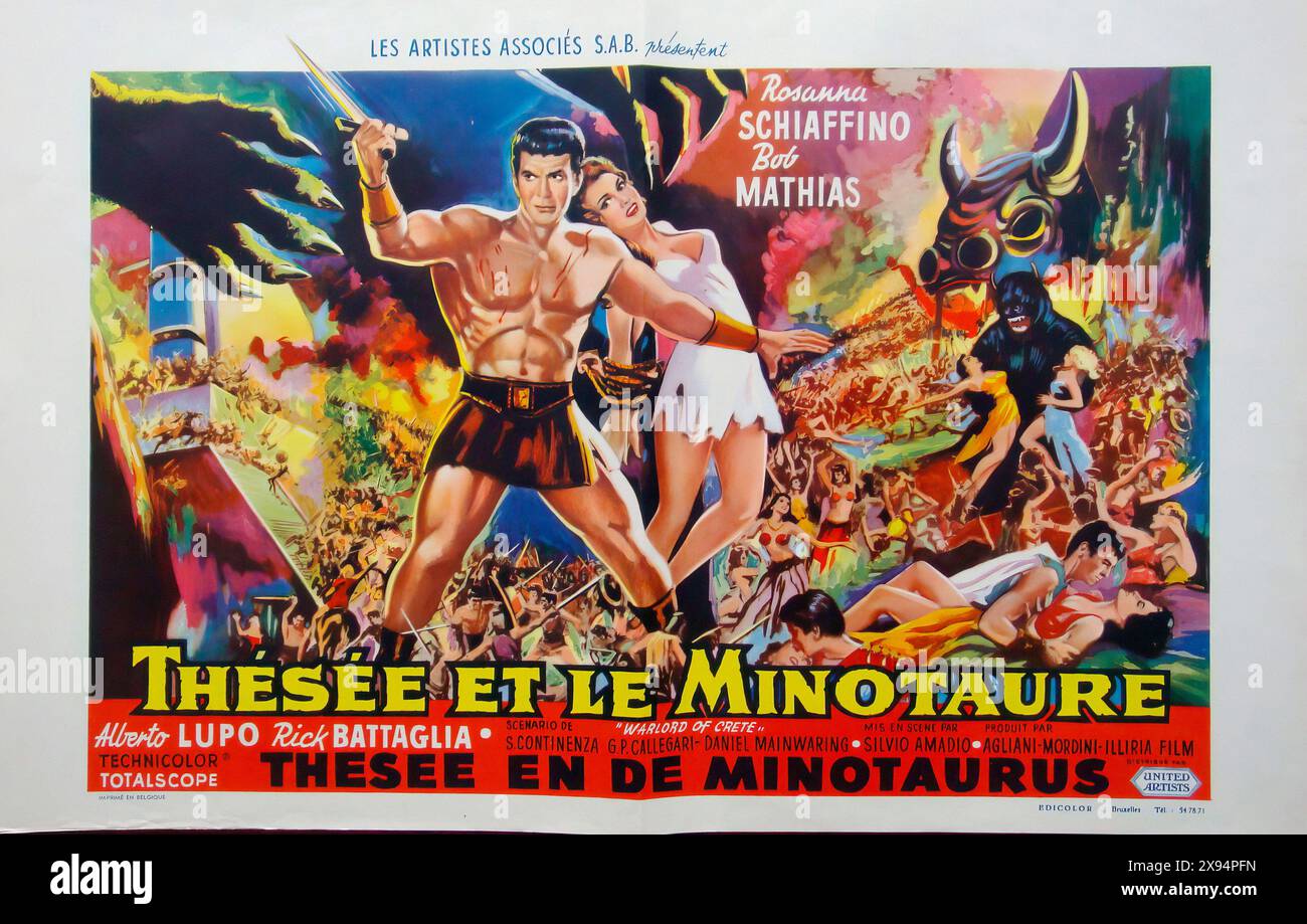 MINOTAUR, THE - Vintage Belgian (French and Flemish) Movie Poster Stock ...
