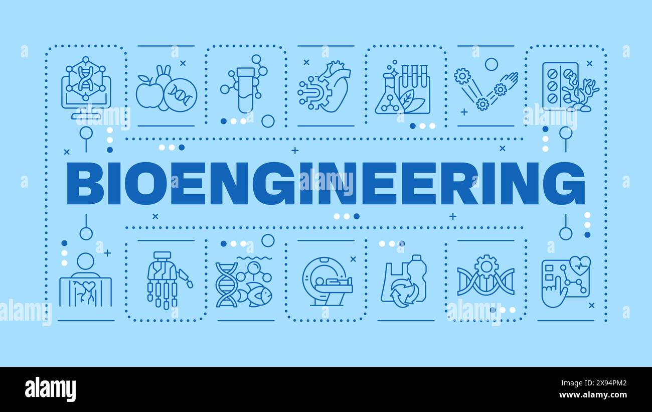 Bioengineering light blue word concept Stock Vector Image & Art - Alamy
