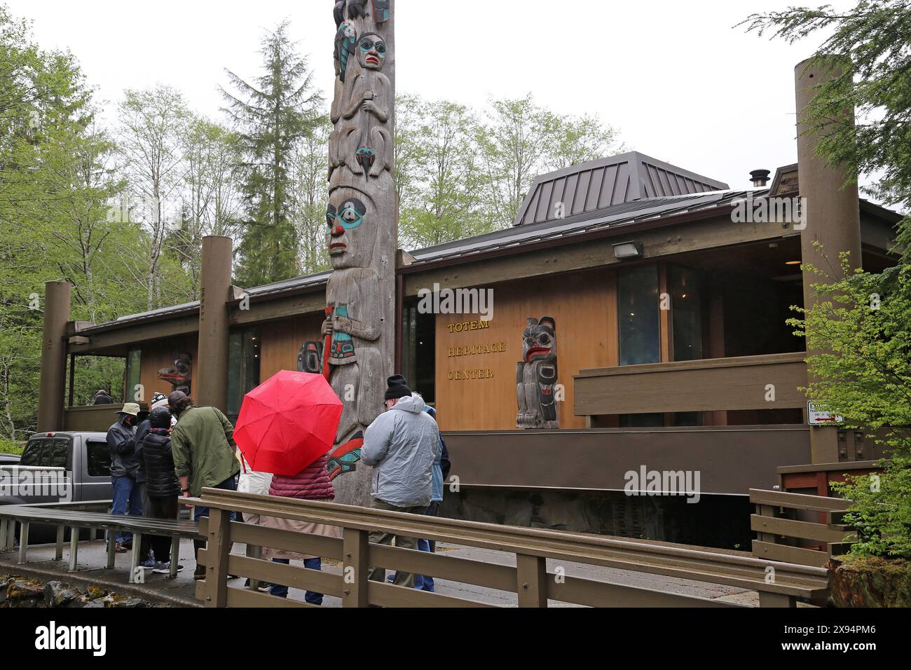 Raven Fog Woman pole, Totem Heritage Centre, Ketchikan, Revillagigedo ...