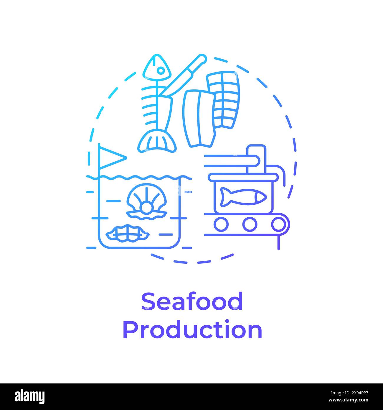 Fish farming sustainability Stock Vector Images - Alamy