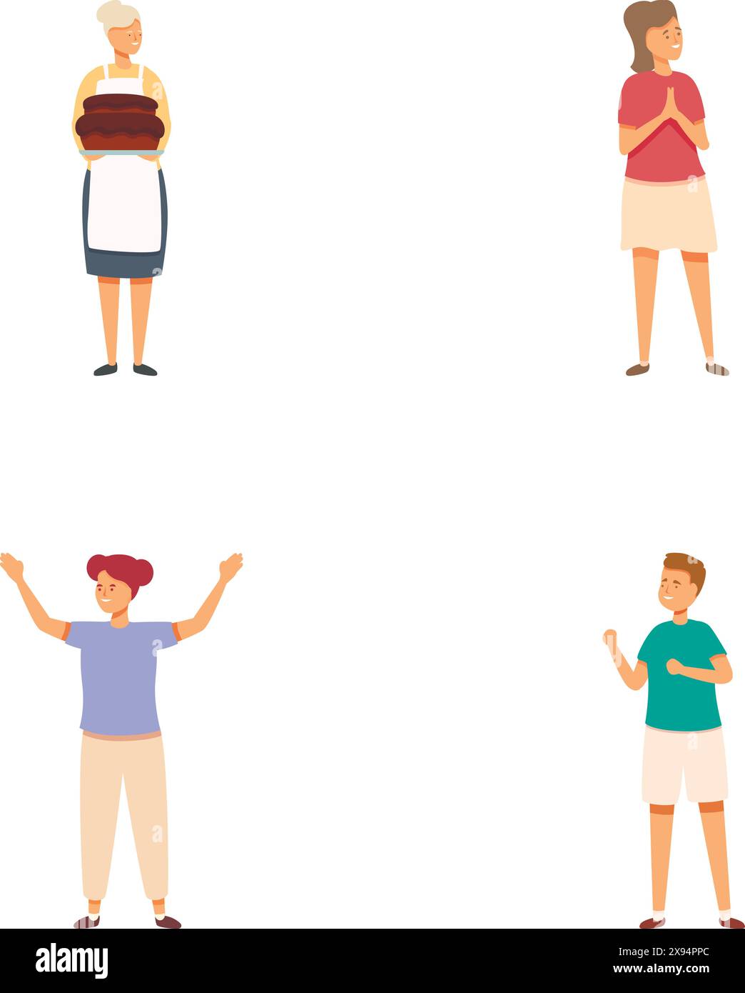 Collection of illustrated characters representing a diverse set of ...