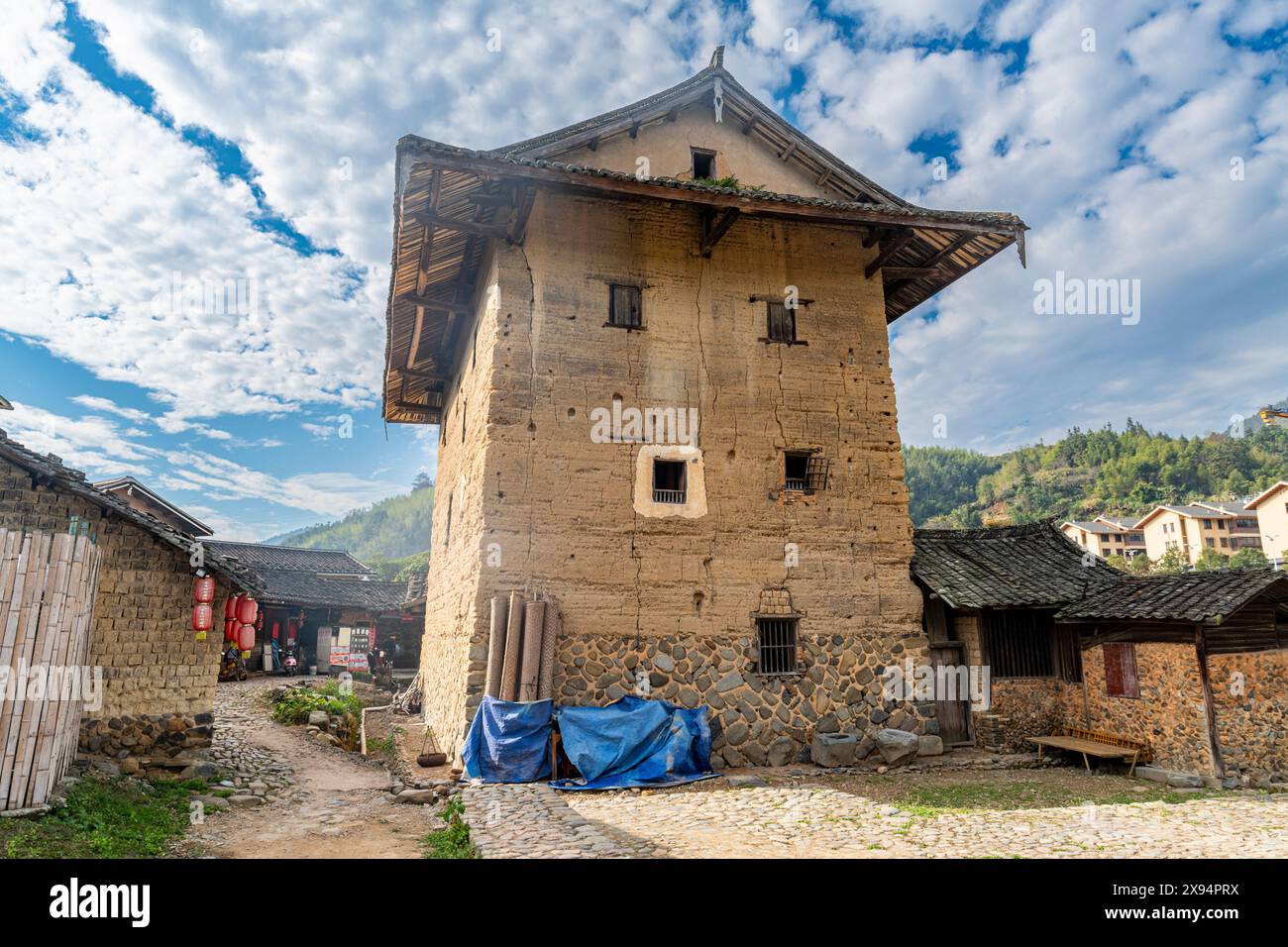 Fujian tulou rural dwelling, Yunshuiyao Ancient Town, Hakka, Fujian ...