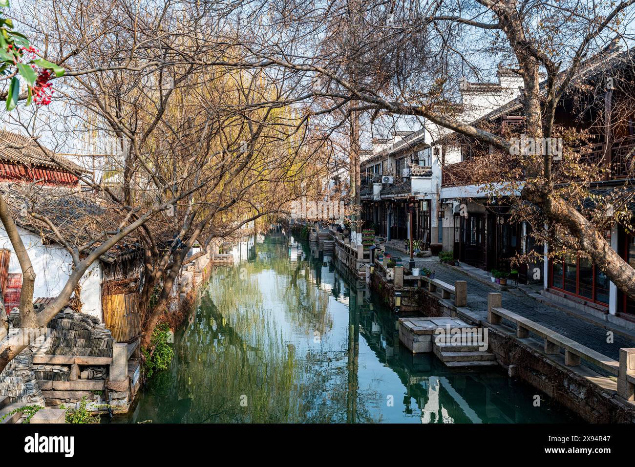 Water channel, Zhouzhuang water town, Jiangsu, China, Asia Stock Photo ...