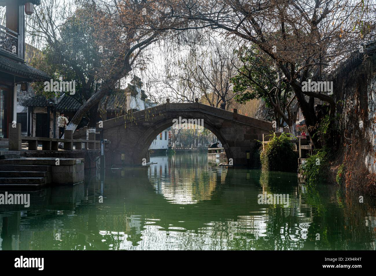 Water channel, Zhouzhuang water town, Jiangsu, China, Asia Stock Photo ...
