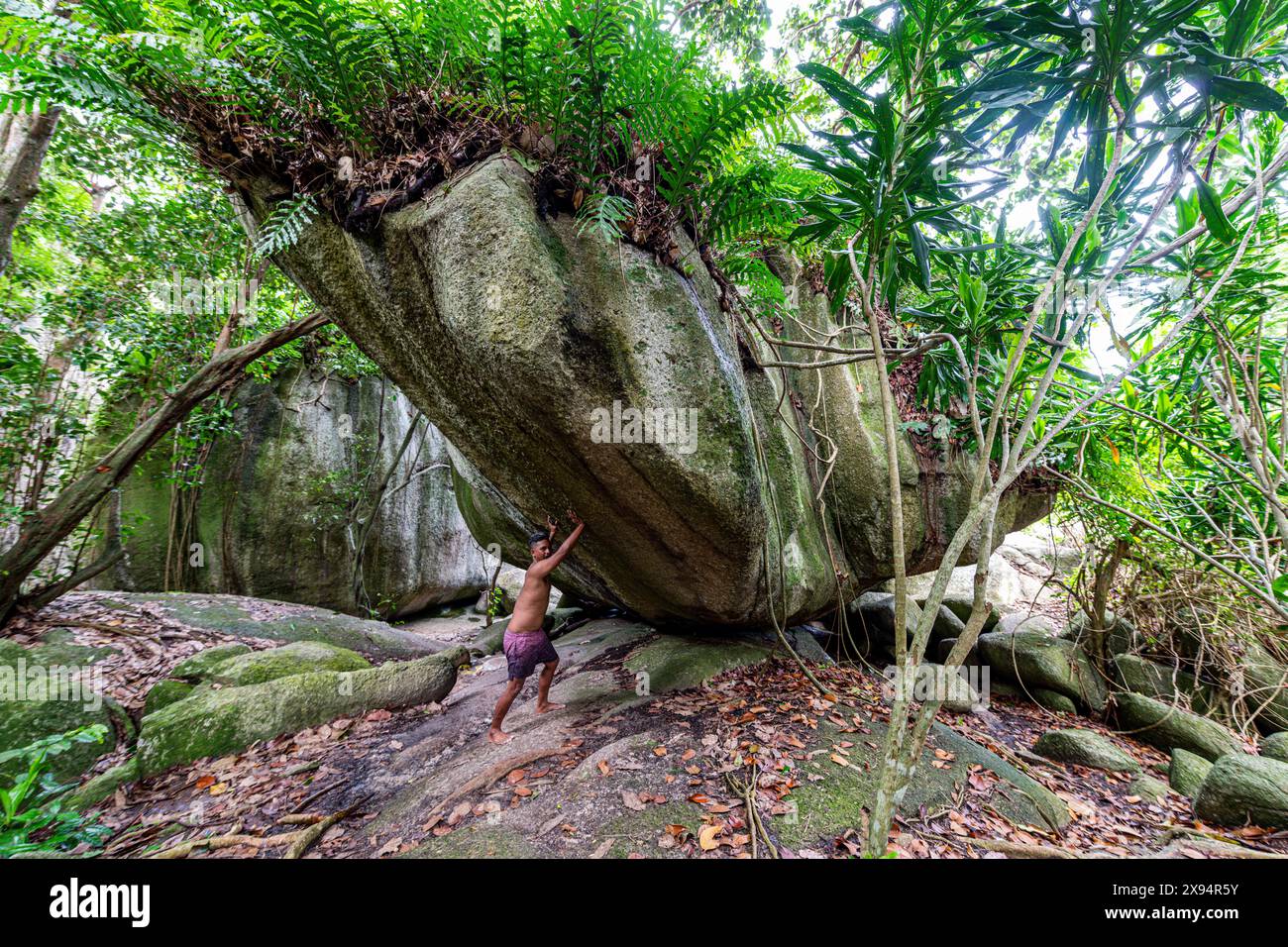 Giant granite rocks on Pulau Kelayang, Belitung island off the coast of ...