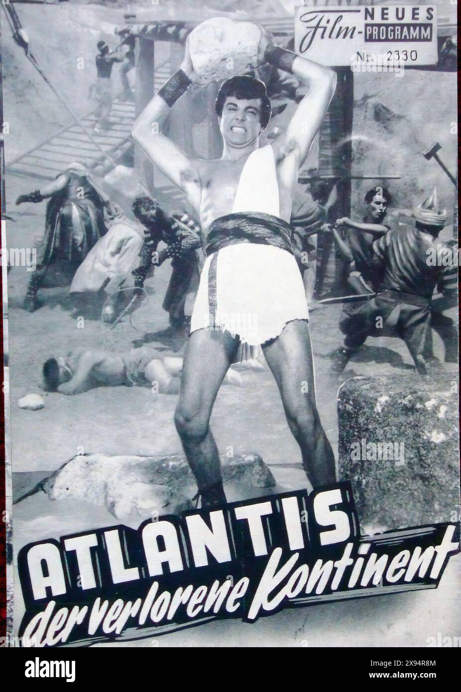 ATLANTIS, THE LOST CONTINENT - Vintage German Movie Poster Stock Photo ...