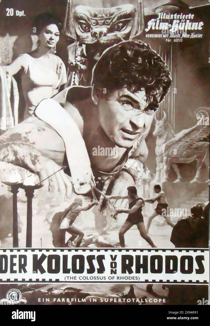 COLOSSUS OF RHODES, THE 003 - Vintage German Movie Poster Stock Photo ...