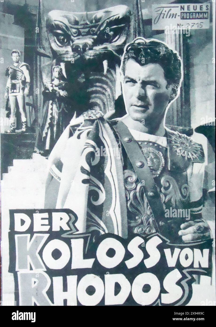 COLOSSUS OF RHODES, THE 002 - Vintage German Movie Poster Stock Photo ...