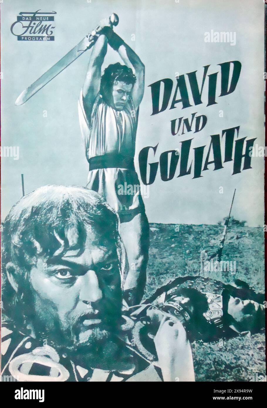DAVID AND GOLIATH (1960) 014 - Vintage German Movie Poster Stock Photo ...