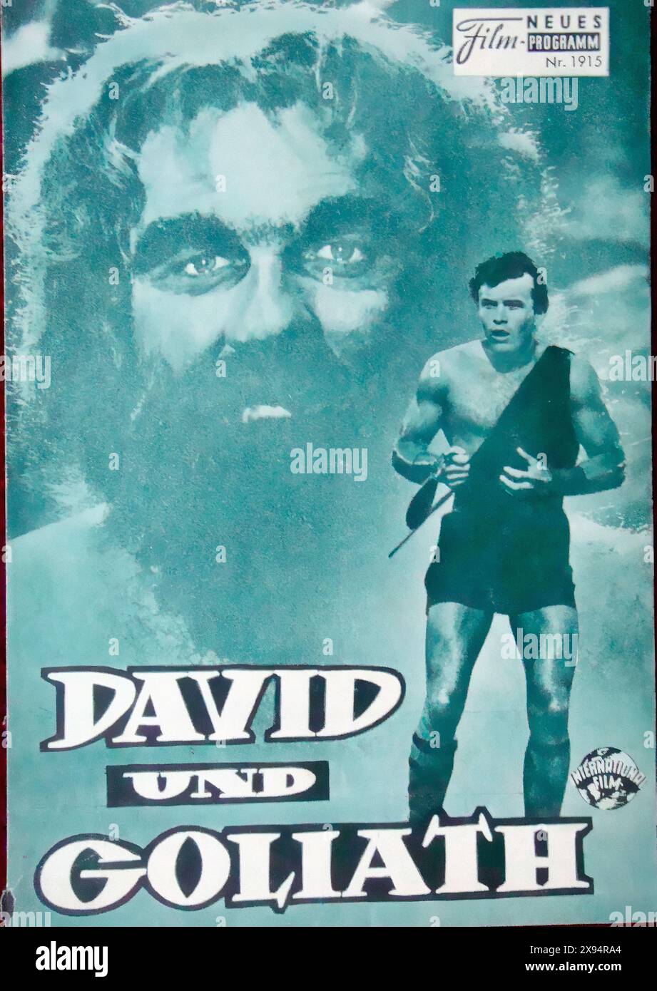 DAVID AND GOLIATH (1960) 002 - Vintage German Movie Poster Stock Photo ...