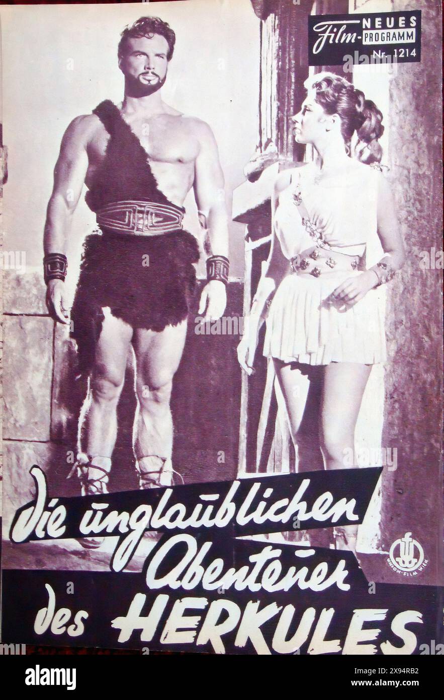 HERCULES (1958) 015 - Vintage German Movie Poster Stock Photo - Alamy