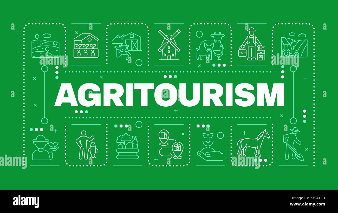 Agritourism green word concept Stock Vector Image & Art - Alamy