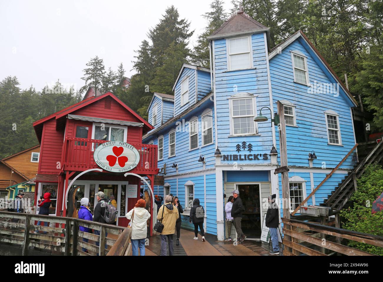 Creek Street, Ketchikan, Revillagigedo Island, Clarence Strait, Alaska ...