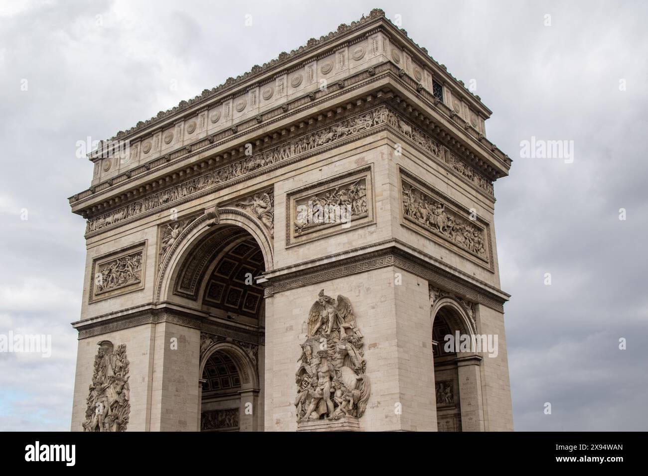 Paris, France, Apirl 20th 2024:- A view of the Arc de Triomphe Stock ...