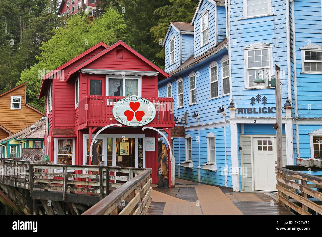 Creek Street, Ketchikan, Revillagigedo Island, Clarence Strait, Alaska ...