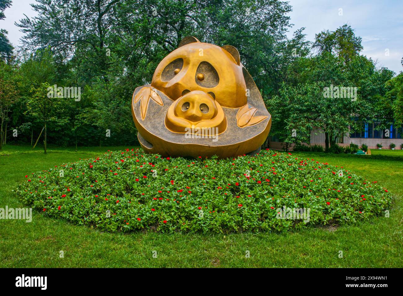 Entrance to the Giant Panda Bear Reservation, Chengdu, Sichuan, China ...