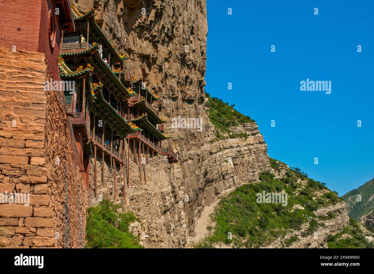 The Hanging Monastery, Xuakong Si, near Datong, Shanxi, China, Asia ...