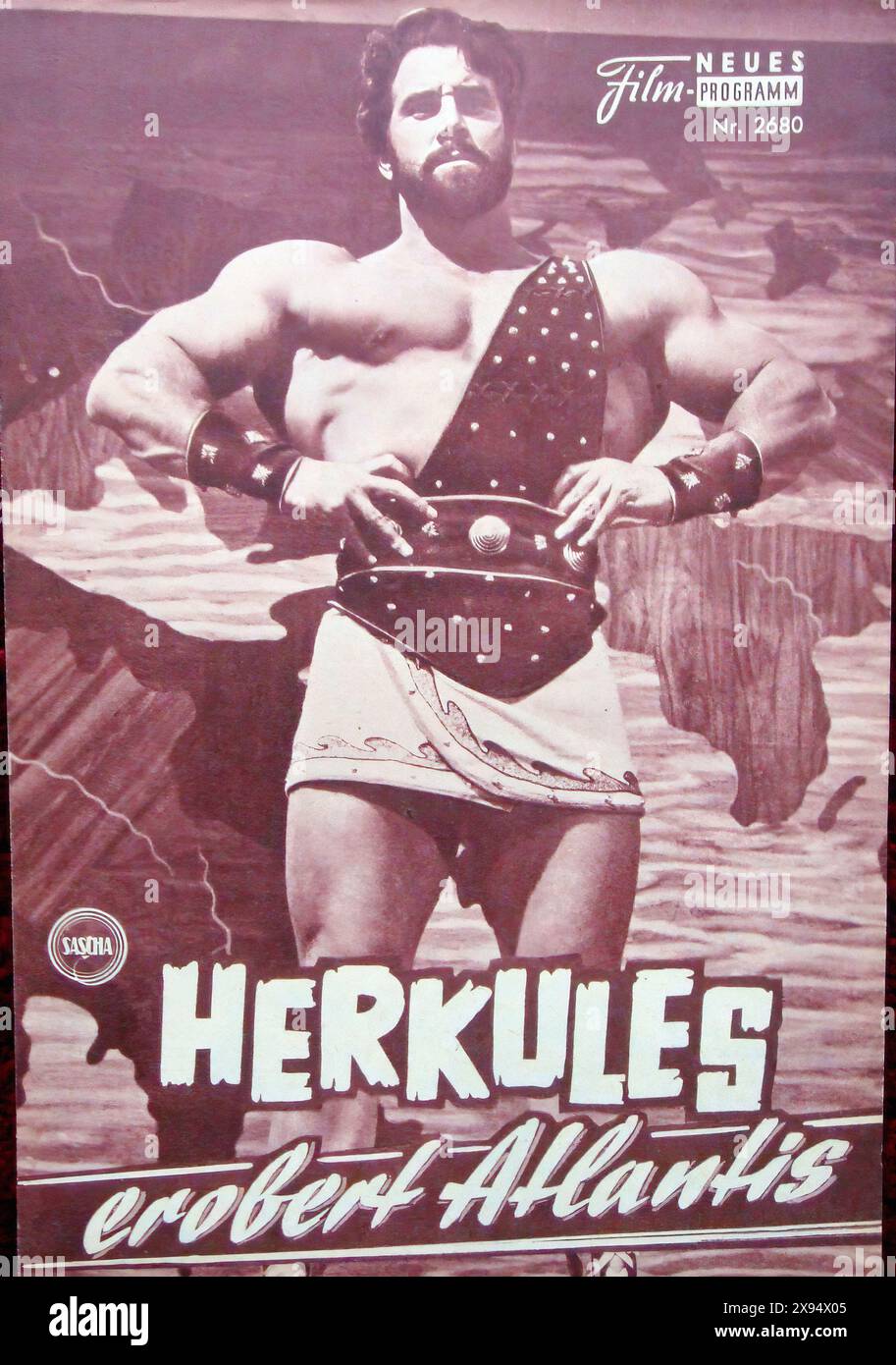 HERCULES CONQUERS ATLANTIS 003 - Vintage German Movie Poster Stock ...
