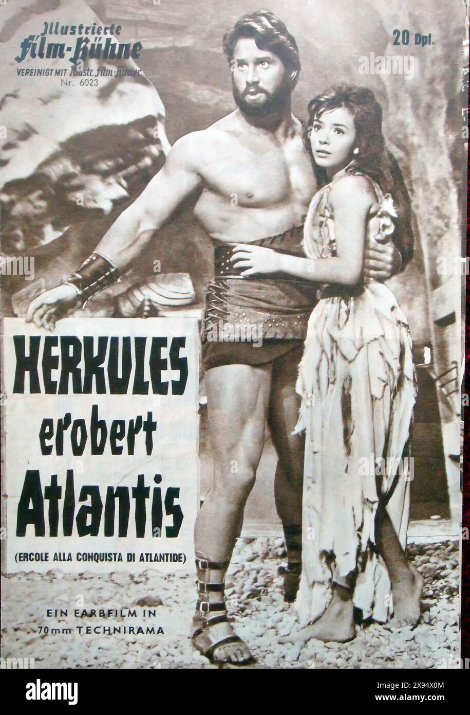 HERCULES CONQUERS ATLANTIS (1961) - Vintage German Movie Poster Stock ...