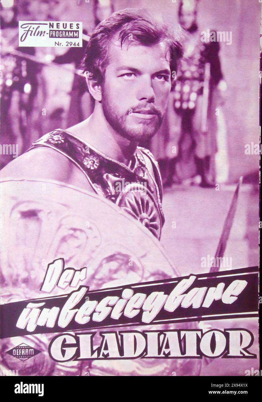 INVINCIBLE GLADIATOR, THE 004 - Vintage German Movie Poster Stock Photo ...