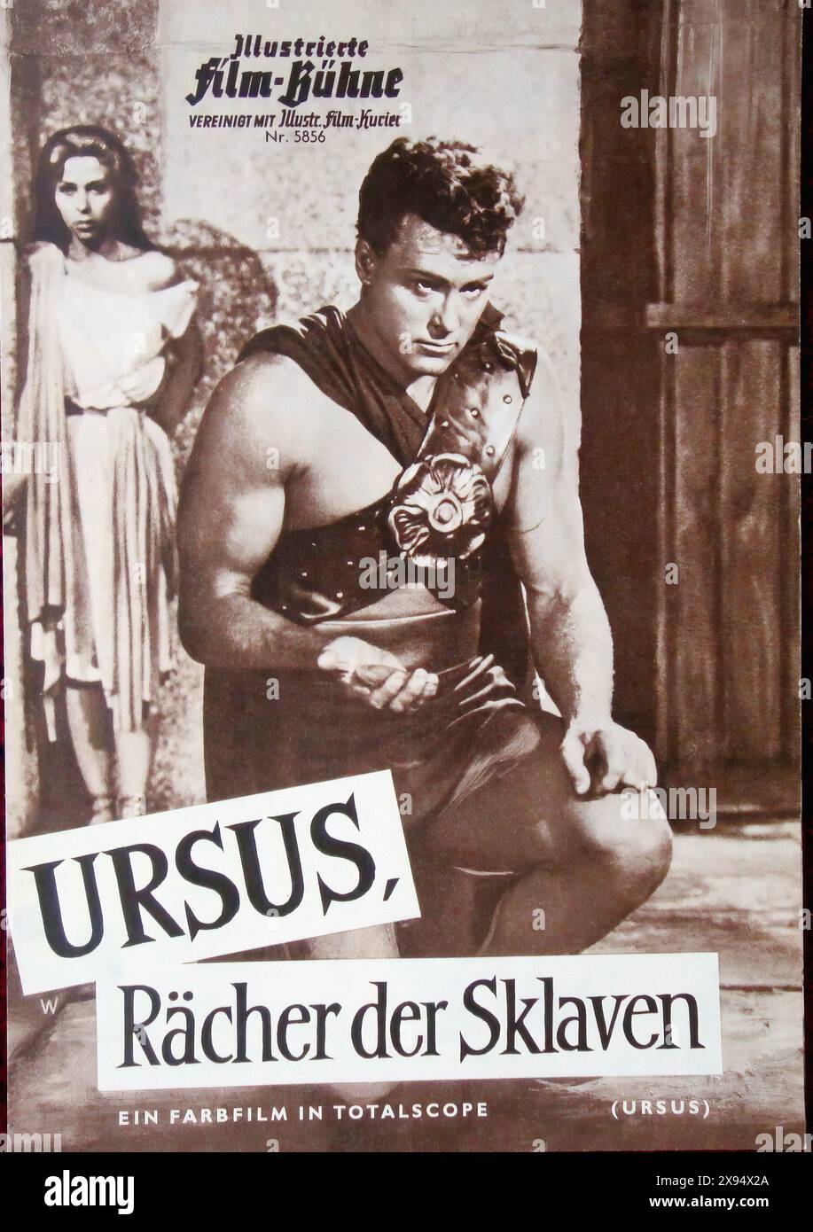 MIGHTY URSUS, THE (1961) 008 - Vintage German Movie Poster Stock Photo ...