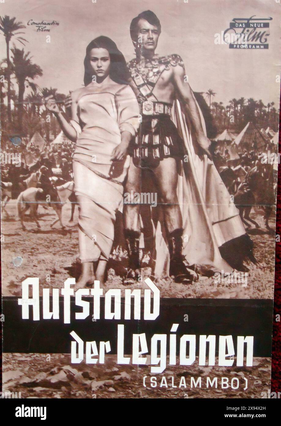 LOVES OF SALAMMBO, THE 027 - Vintage German Movie Poster Stock Photo ...